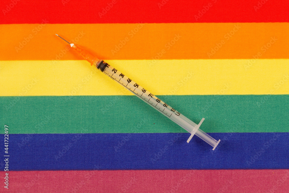 Medical insulin syringe made of transparent plastic with a removable ...