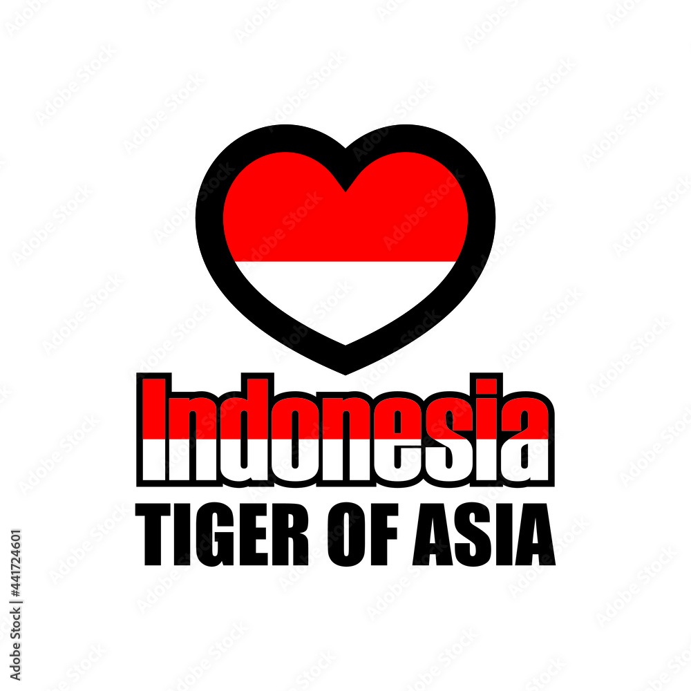 indonesia tiger of asia logo, motto or slogan from indonesian people ...