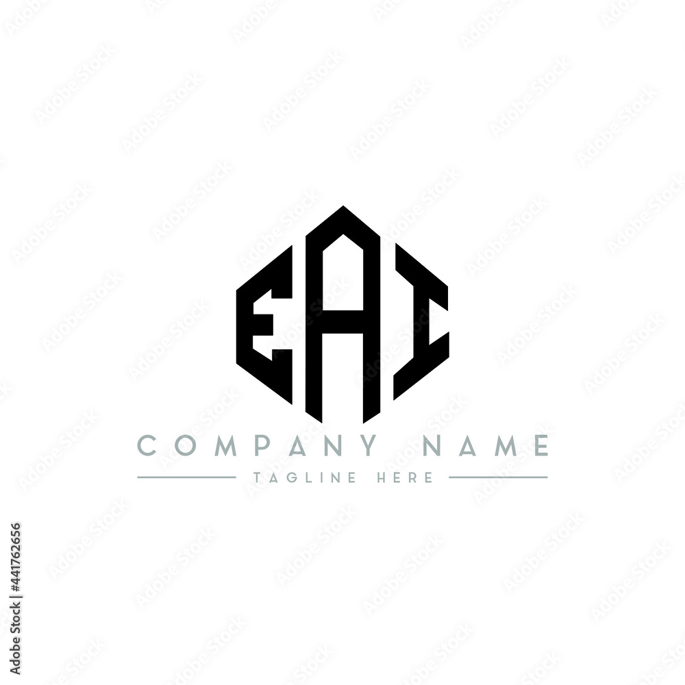 EAI letter logo design with polygon shape. EAI polygon logo monogram ...