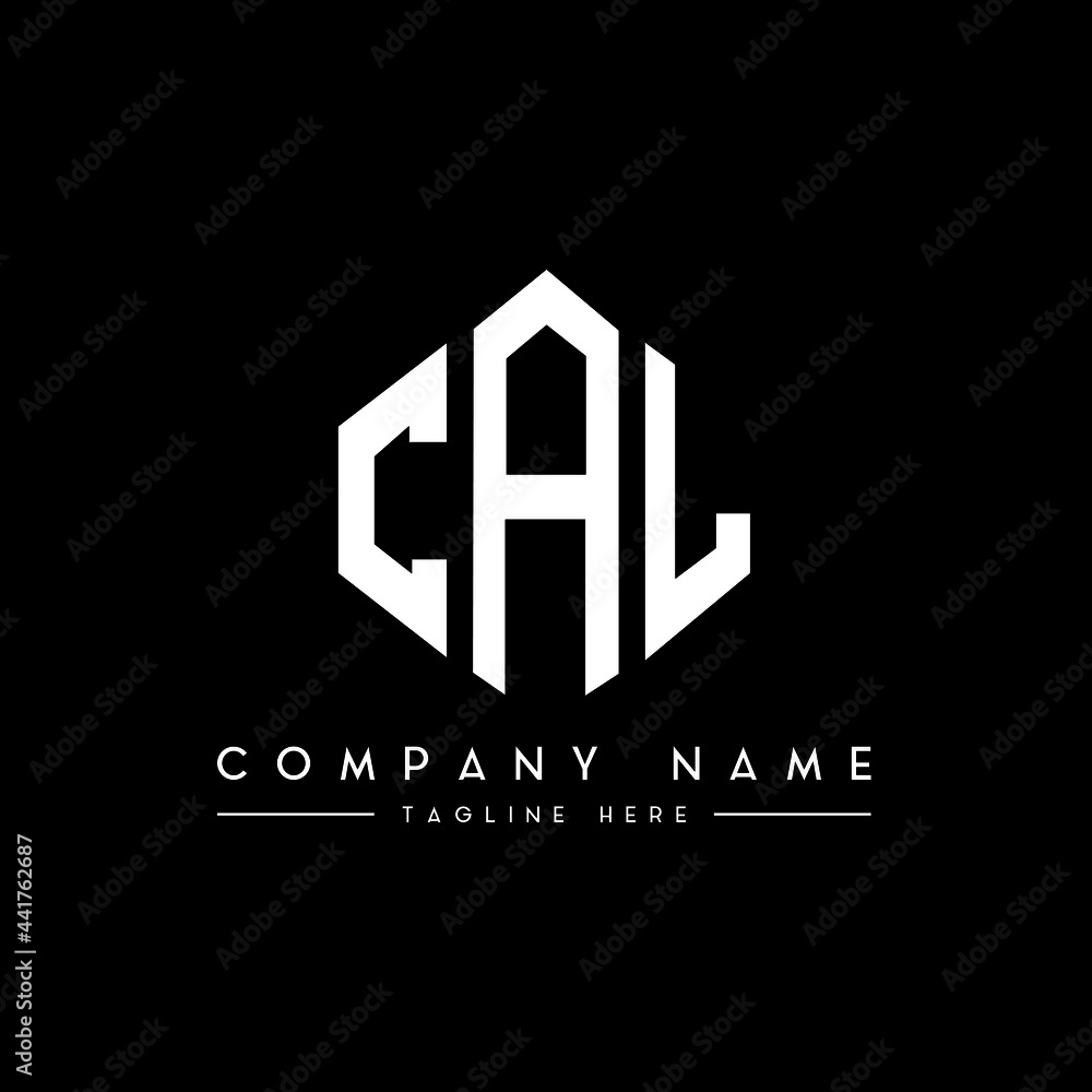 Vetor do Stock: CAL letter logo design with polygon shape. CAL polygon ...