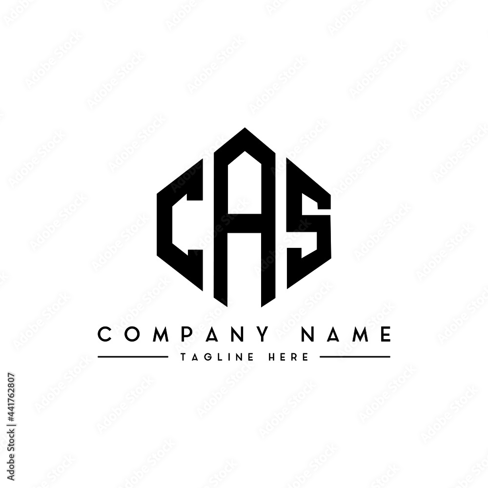 CAS letter logo design with polygon shape. CAS polygon logo monogram ...