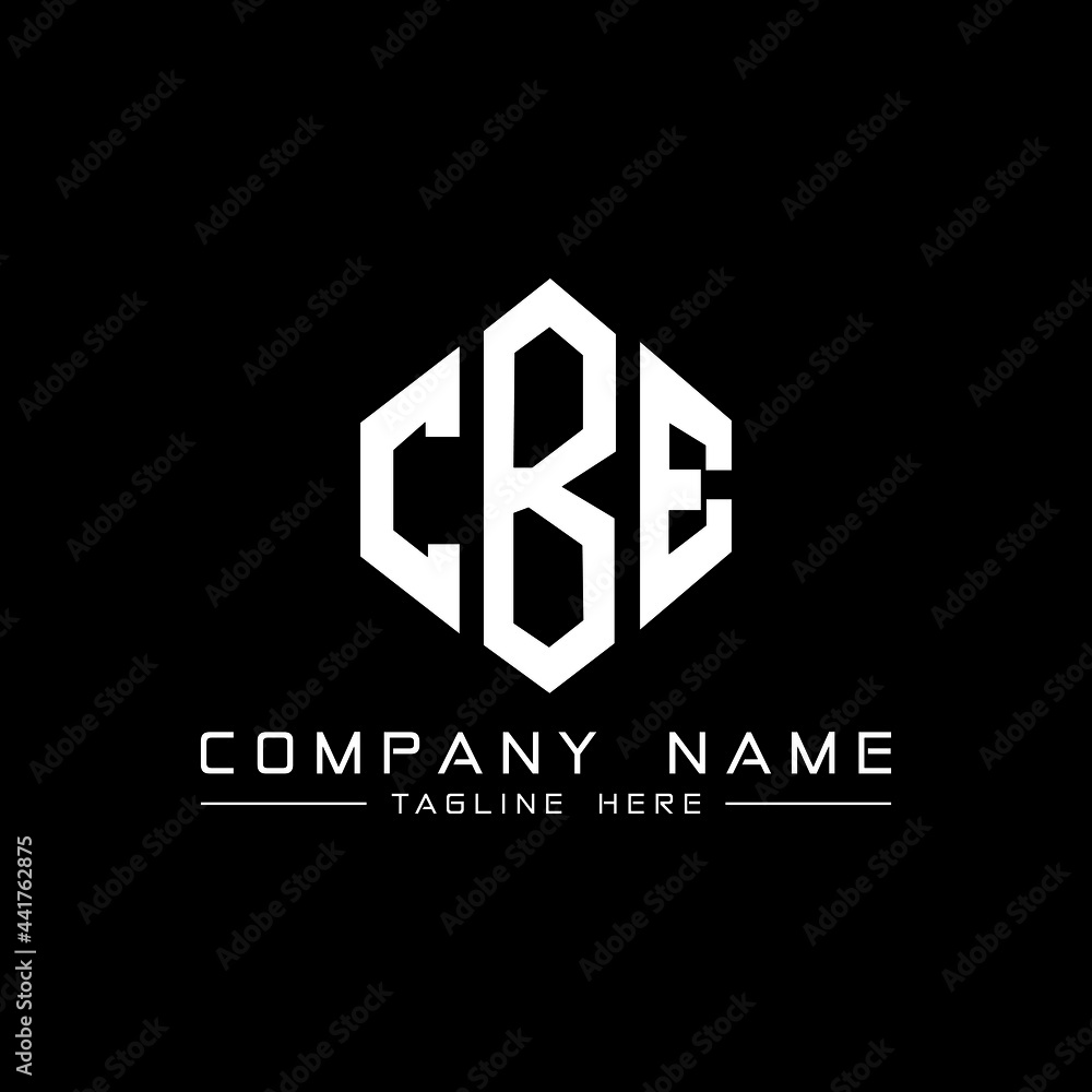 Vecteur Stock CBE letter logo design with polygon shape. CBE polygon ...