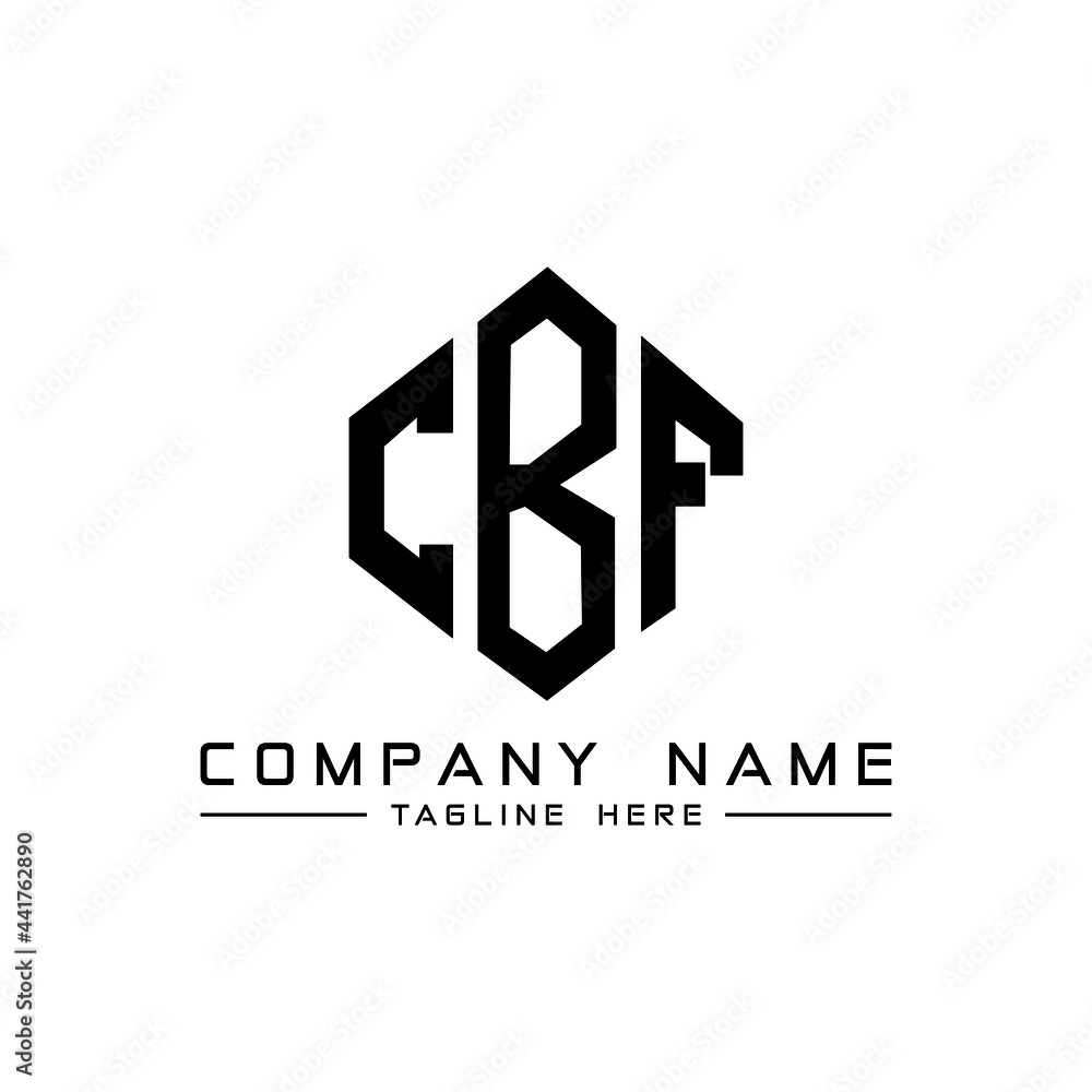 CBF letter logo design with polygon shape. CBF polygon logo monogram ...