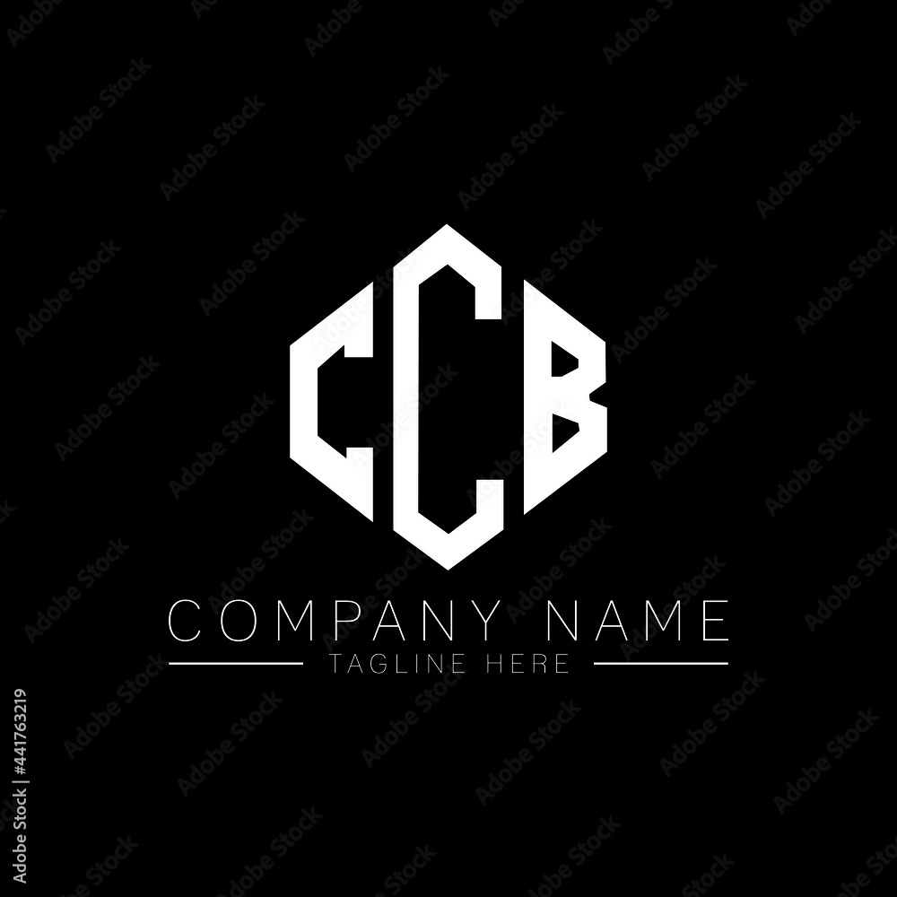 CCB letter logo design with polygon shape. CCB polygon logo monogram ...