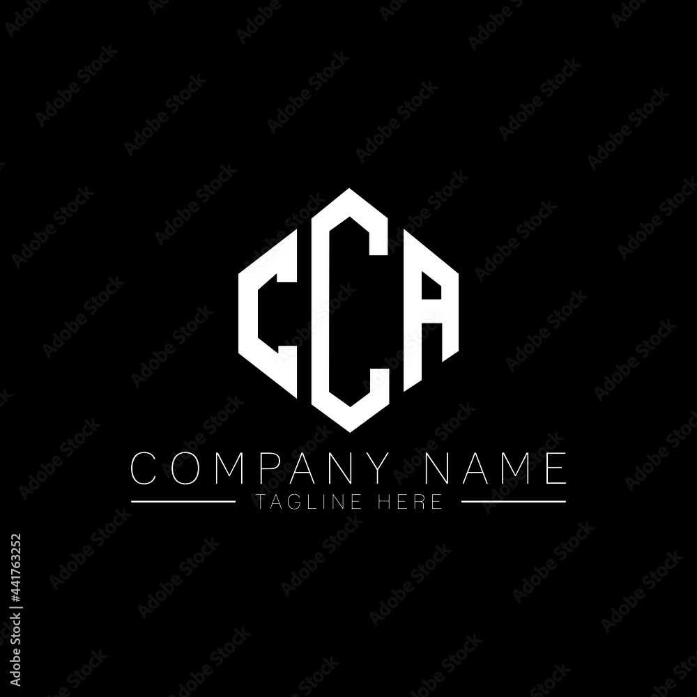 CCA letter logo design with polygon shape. CCA polygon logo monogram ...