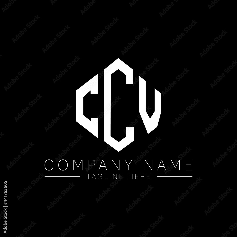 CCV letter logo design with polygon shape. CCV polygon logo monogram ...