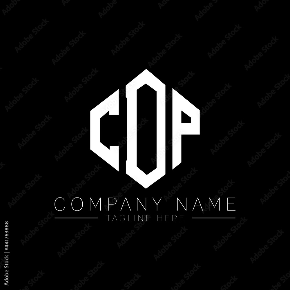 CDP letter logo design with polygon shape. CDP polygon logo monogram ...