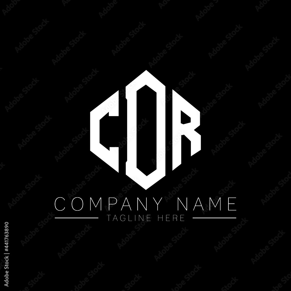 CDR letter logo design with polygon shape. CDR polygon logo monogram ...