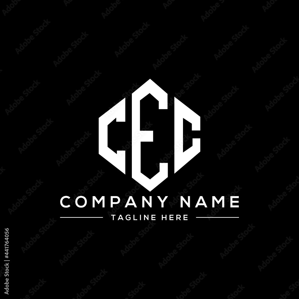 CEC letter logo design with polygon shape. CEC polygon logo monogram ...