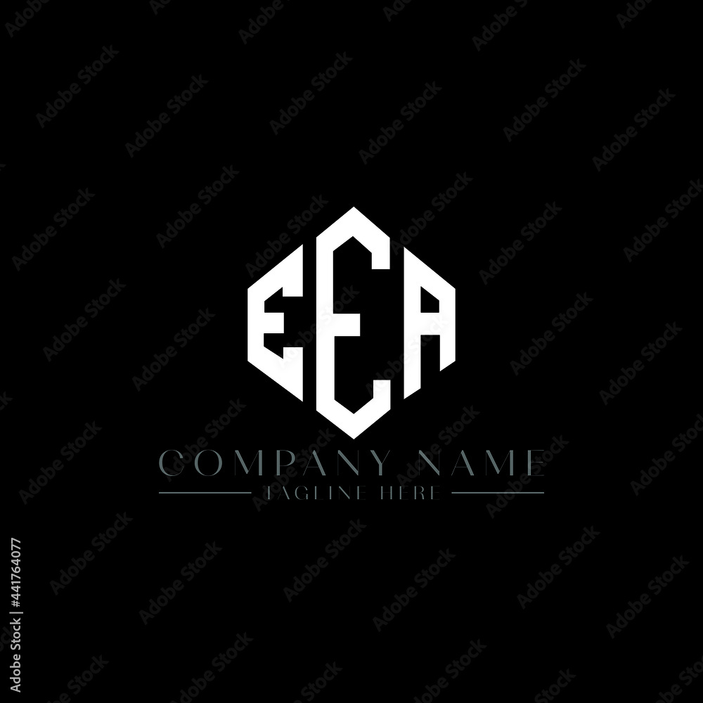 Eea Letter Logo Design With Polygon Shape Eea Polygon Logo Monogram