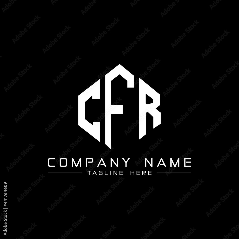 CFR letter logo design with polygon shape. CFR polygon logo monogram ...