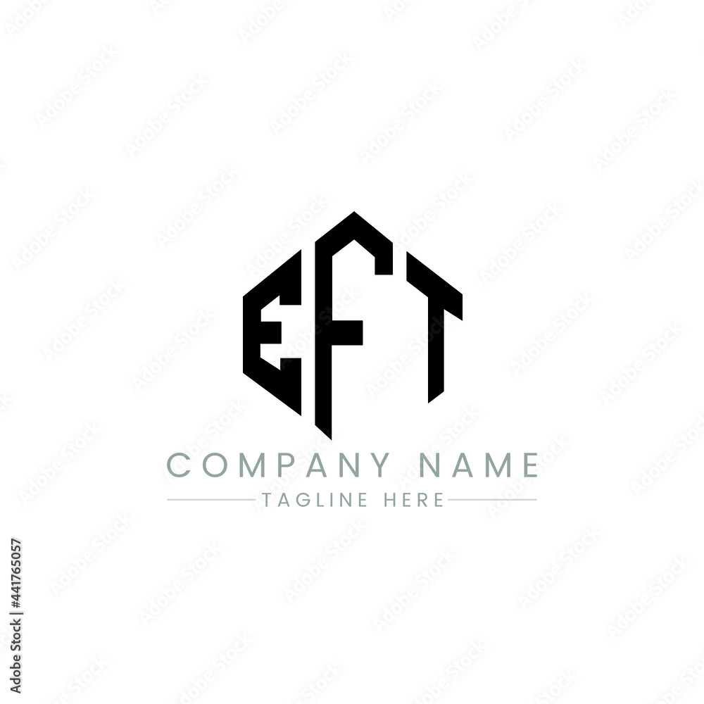 EFT letter logo design with polygon shape. EFT polygon logo monogram ...