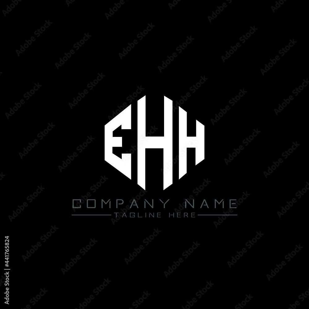 EHH letter logo design with polygon shape. EHH polygon logo monogram ...