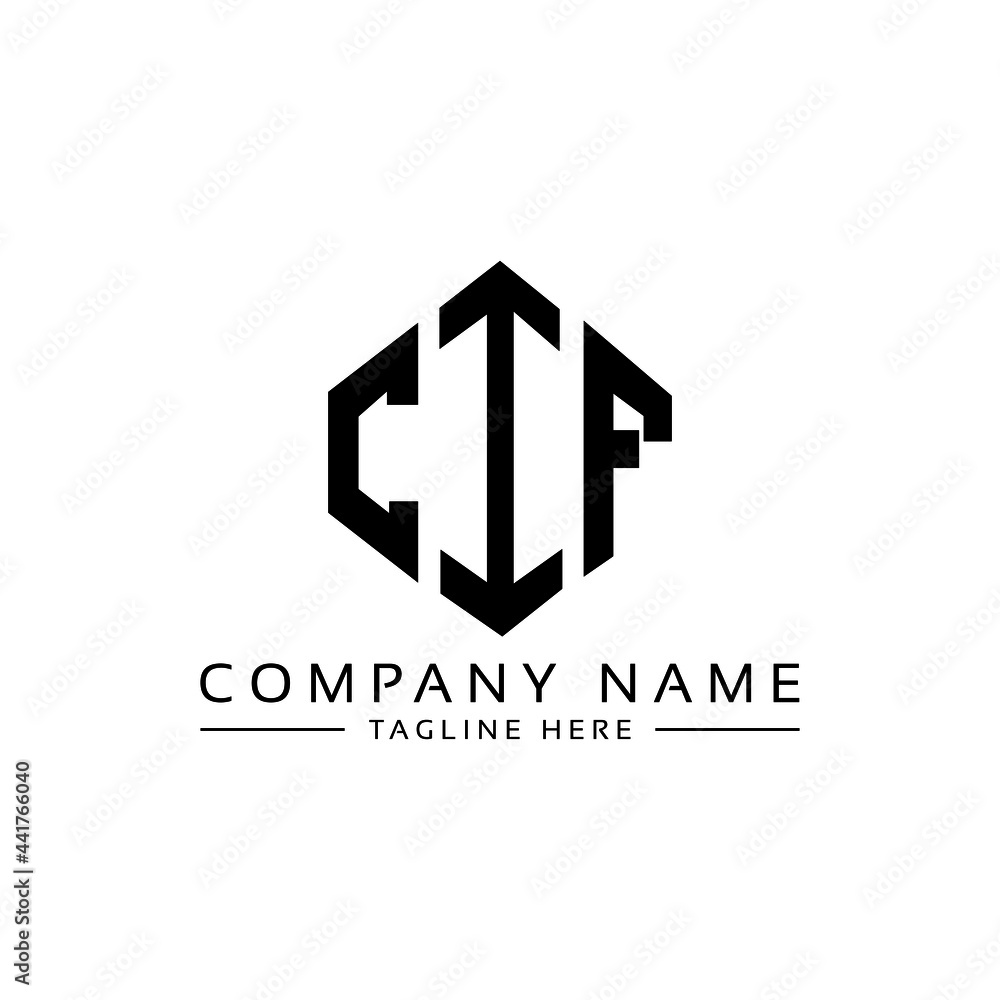 CIF letter logo design with polygon shape. CIF polygon logo monogram ...