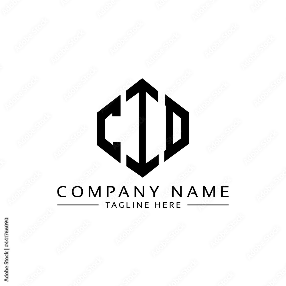 CID letter logo design with polygon shape. CID polygon logo monogram ...