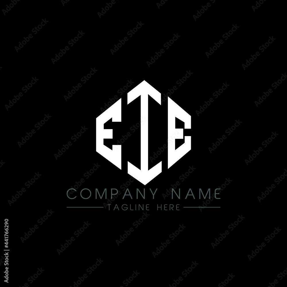 EIE letter logo design with polygon shape. EIE polygon logo monogram ...