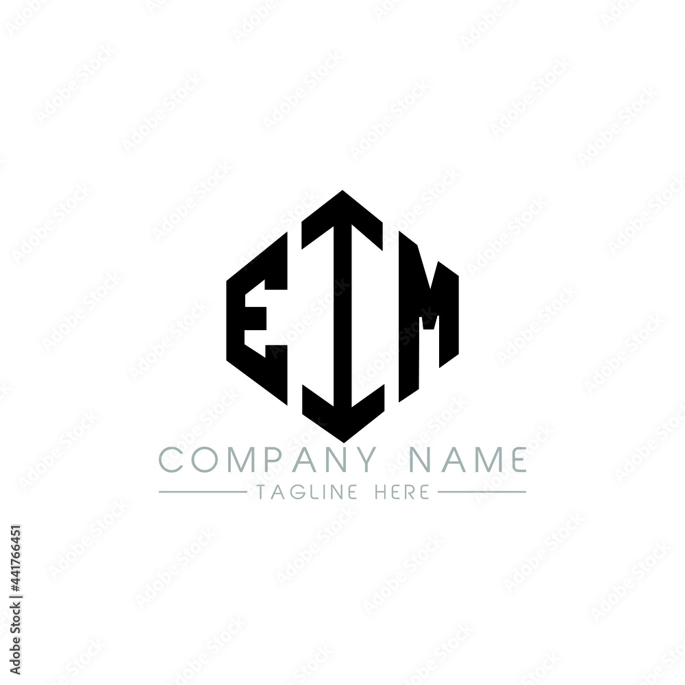 EIM letter logo design with polygon shape. EIM polygon logo monogram ...