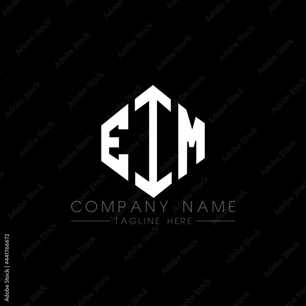 EIM letter logo design with polygon shape. EIM polygon logo monogram ...