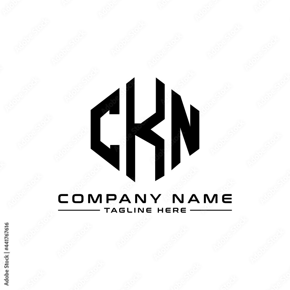 CKN letter logo design with polygon shape. CKN polygon logo monogram ...
