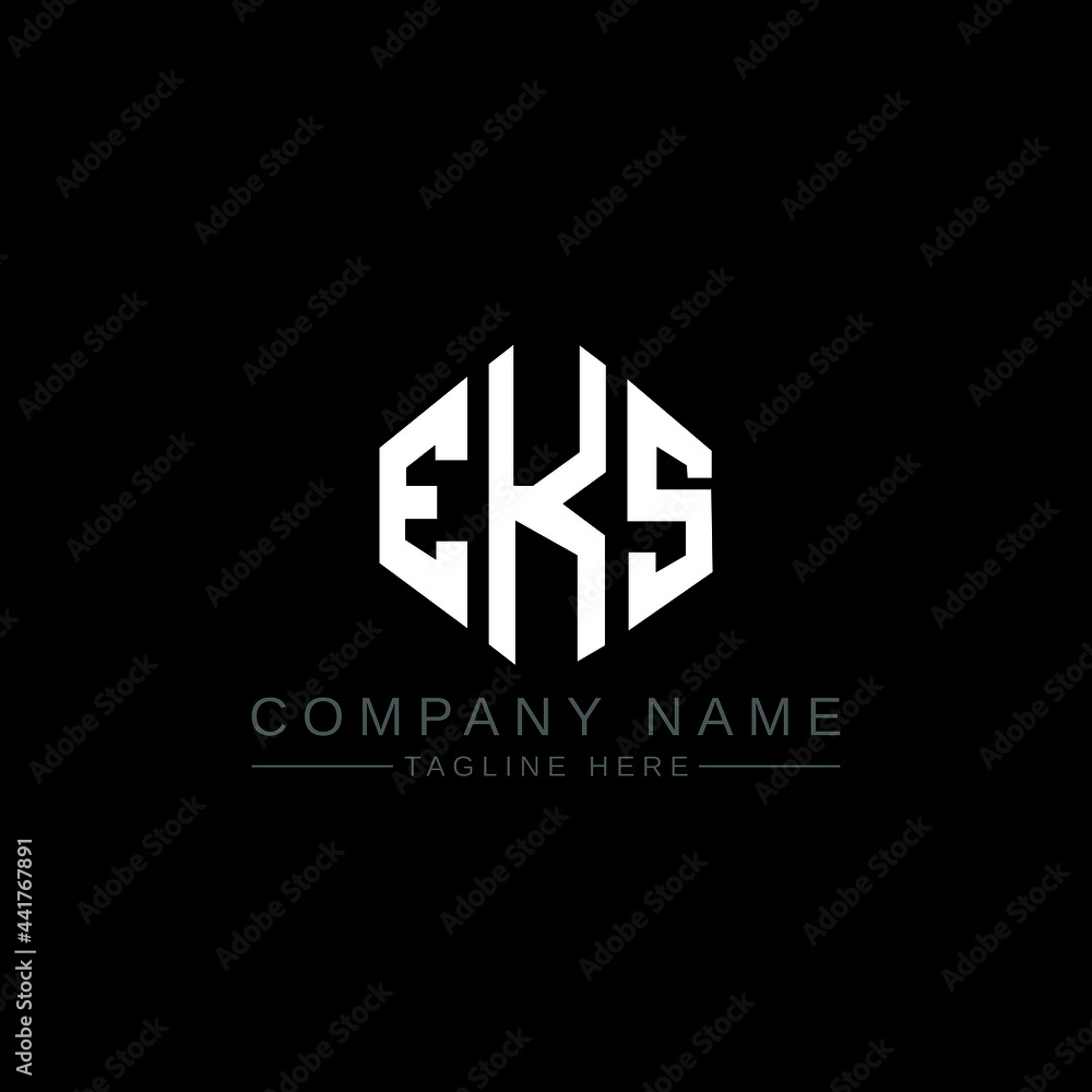 EKS letter logo design with polygon shape. EKS polygon logo monogram ...