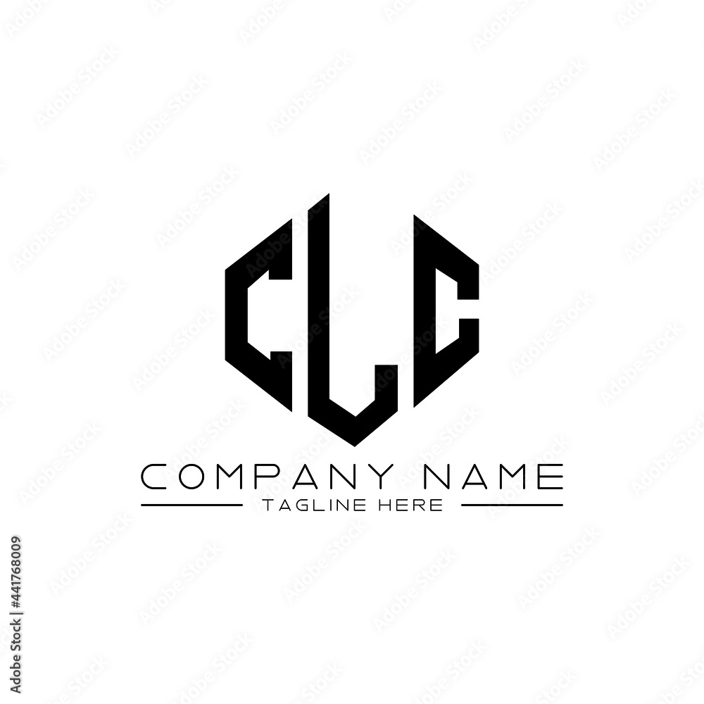 Vecteur Stock CLC letter logo design with polygon shape. CLC polygon ...