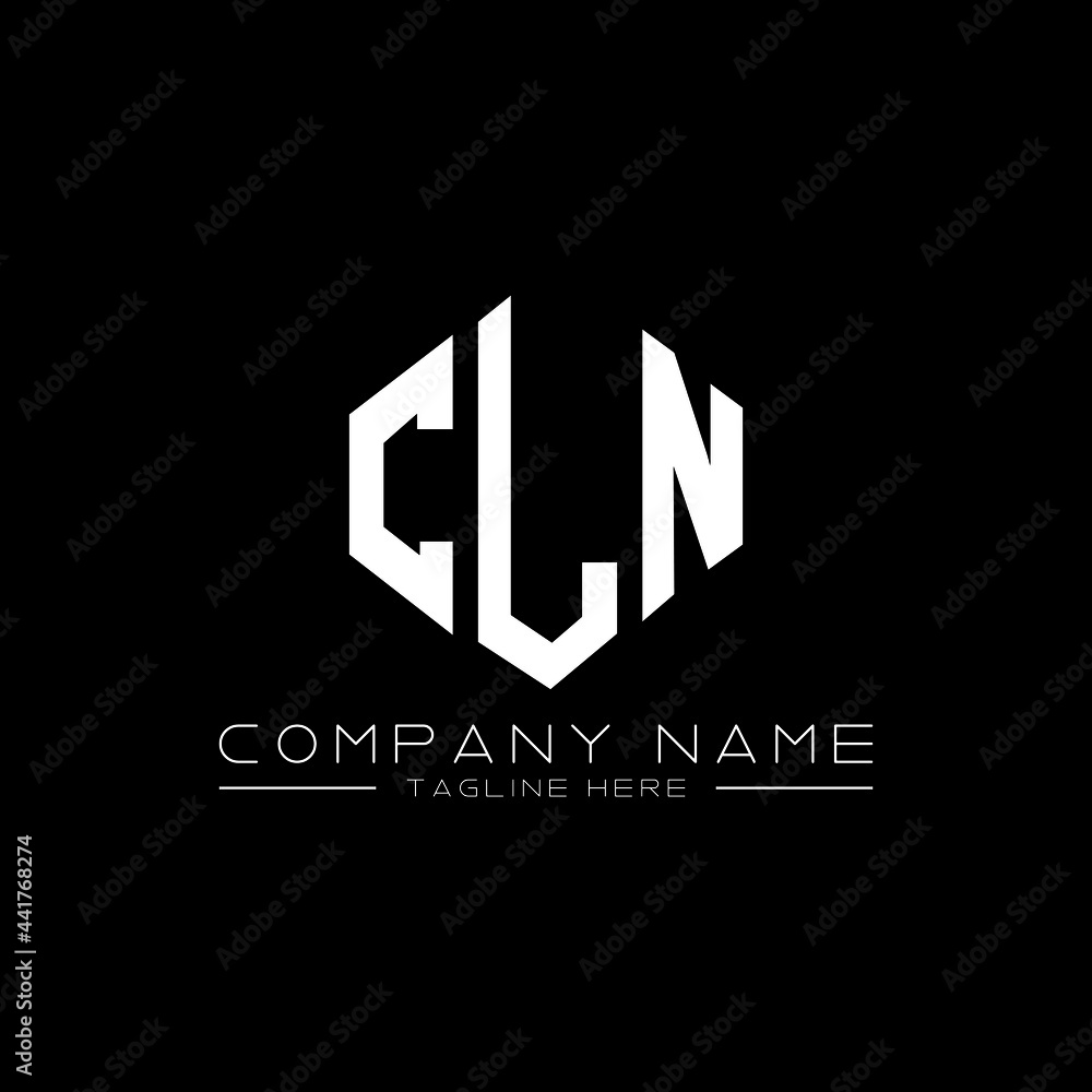 CLN letter logo design with polygon shape. CLN polygon logo monogram ...