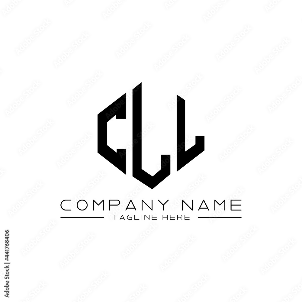 CLL letter logo design with polygon shape. CLL polygon logo monogram ...