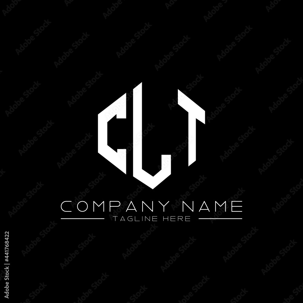 CLT letter logo design with polygon shape. CLT polygon logo monogram ...