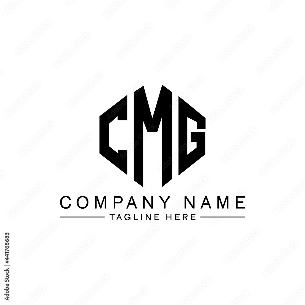CMG letter logo design with polygon shape. CMG polygon logo monogram ...