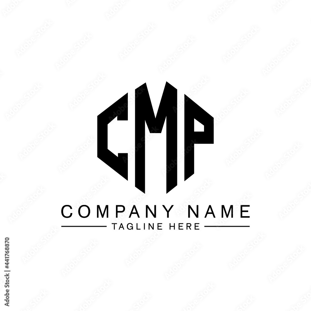 CMP letter logo design with polygon shape. CMP polygon logo monogram ...