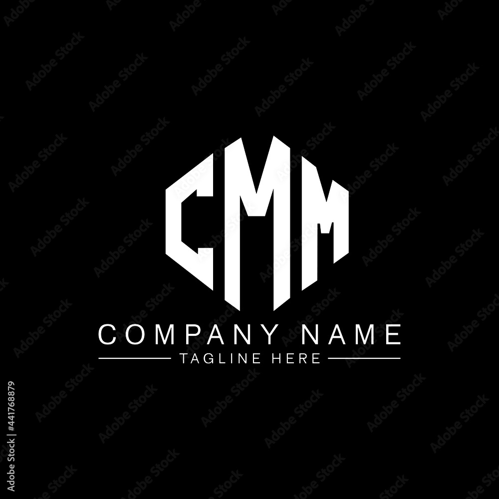 CMM letter logo design with polygon shape. CMM polygon logo monogram ...