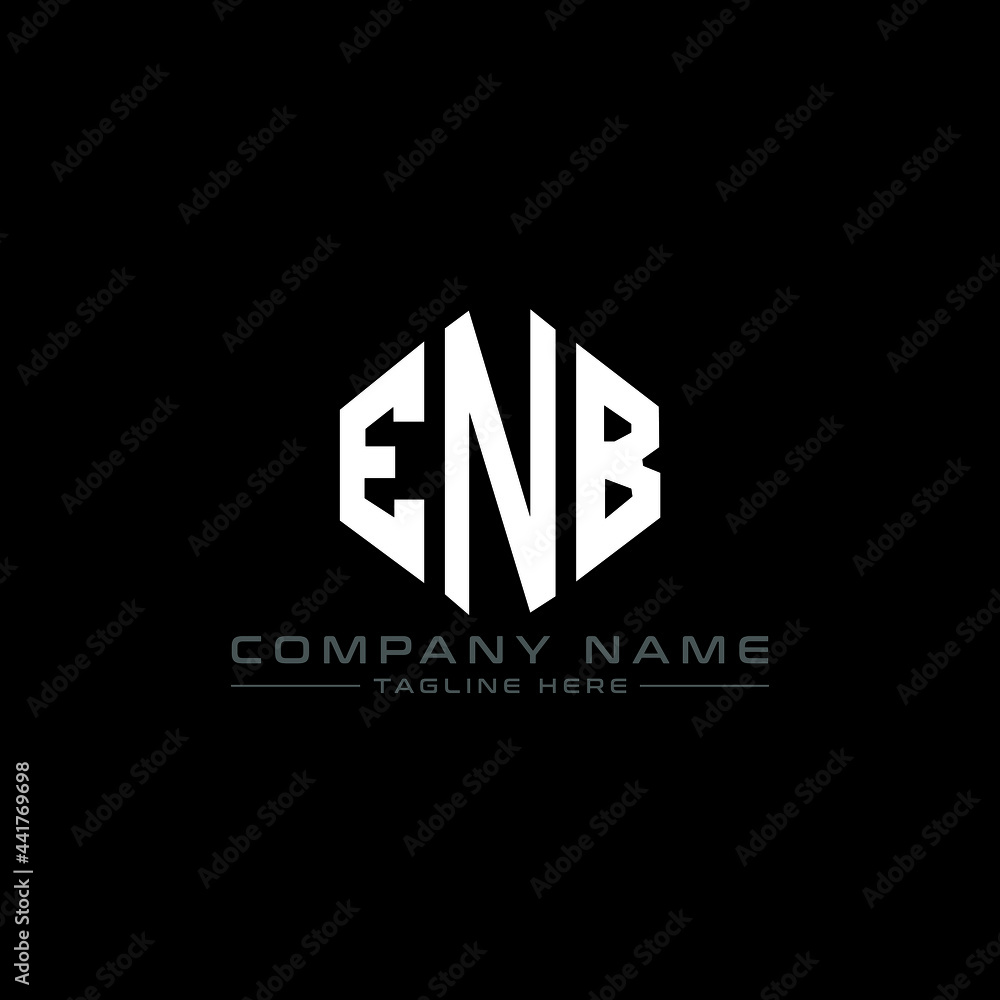 ENB letter logo design with polygon shape. ENB polygon logo monogram ...