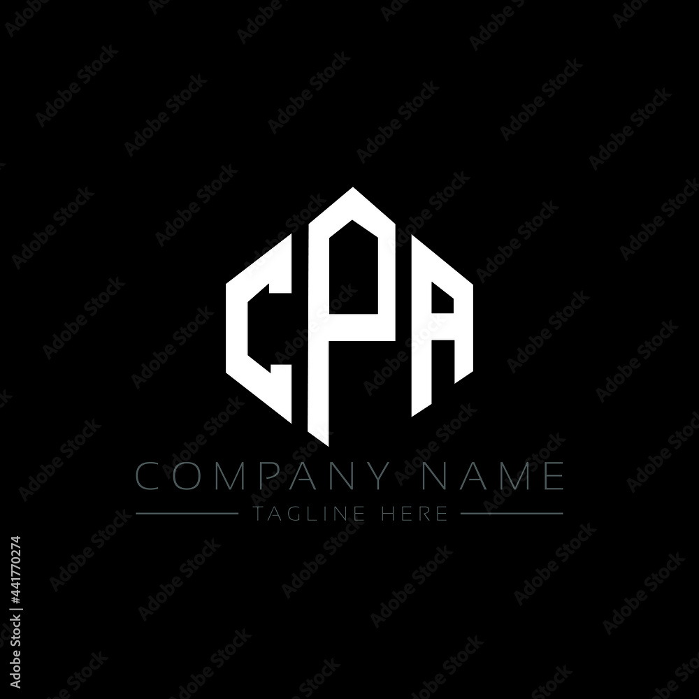 CPA letter logo design with polygon shape. CPA polygon logo monogram ...