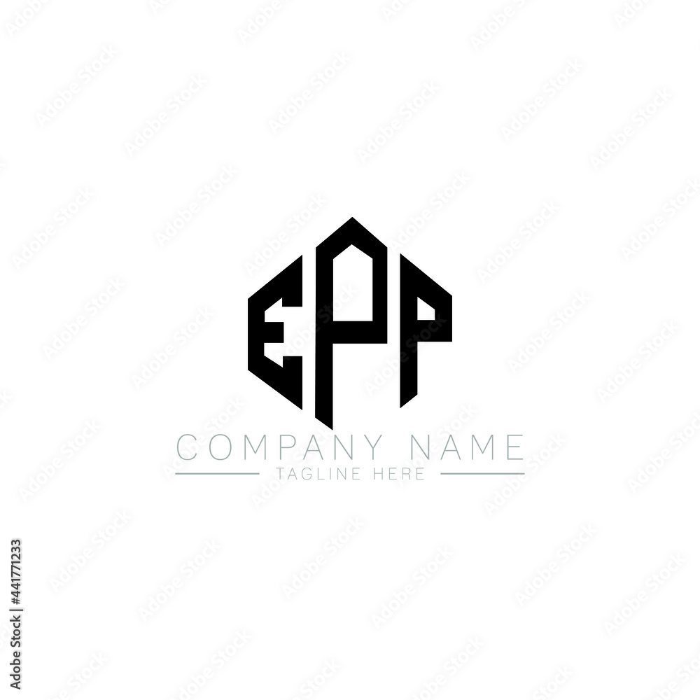 EPP letter logo design with polygon shape. EPP polygon logo monogram ...