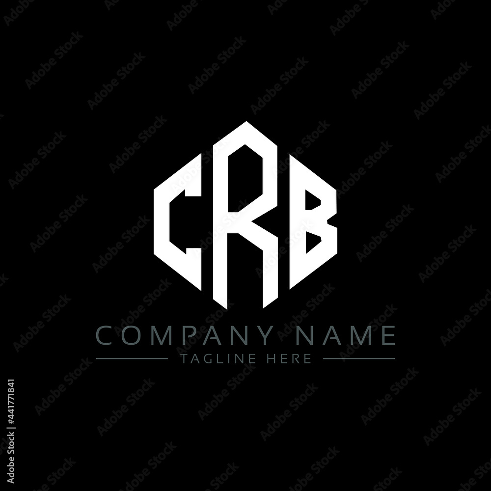 CRB letter logo design with polygon shape. CRB polygon logo monogram ...