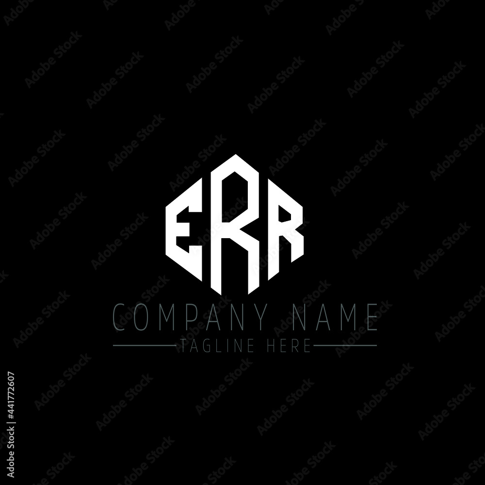 ERR letter logo design with polygon shape. ERR polygon logo monogram ...