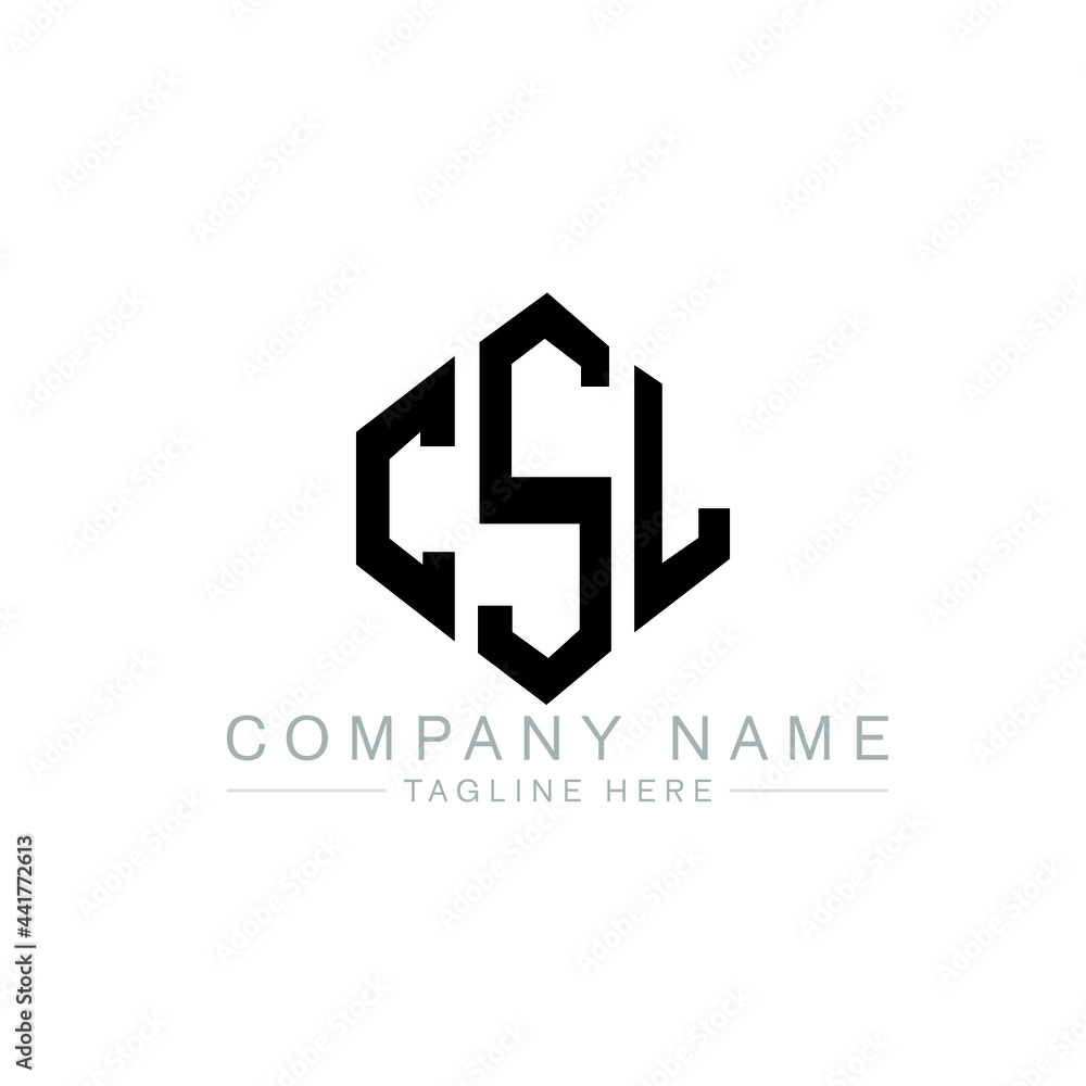 CSL letter logo design with polygon shape. CSL polygon logo monogram ...