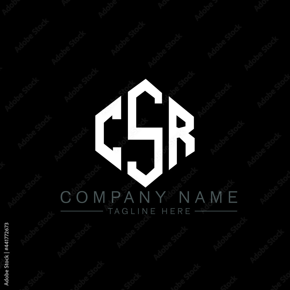 CSR letter logo design with polygon shape. CSR polygon logo monogram ...