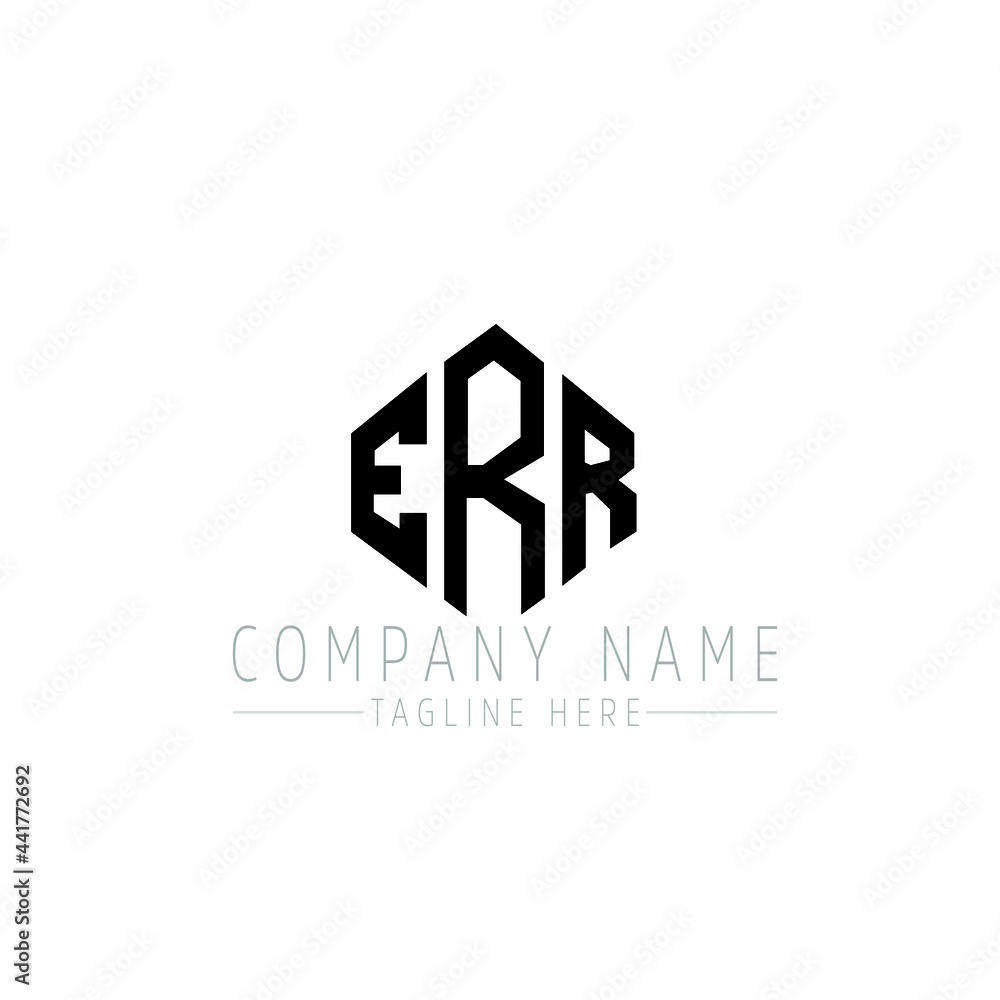 ERR letter logo design with polygon shape. ERR polygon logo monogram ...