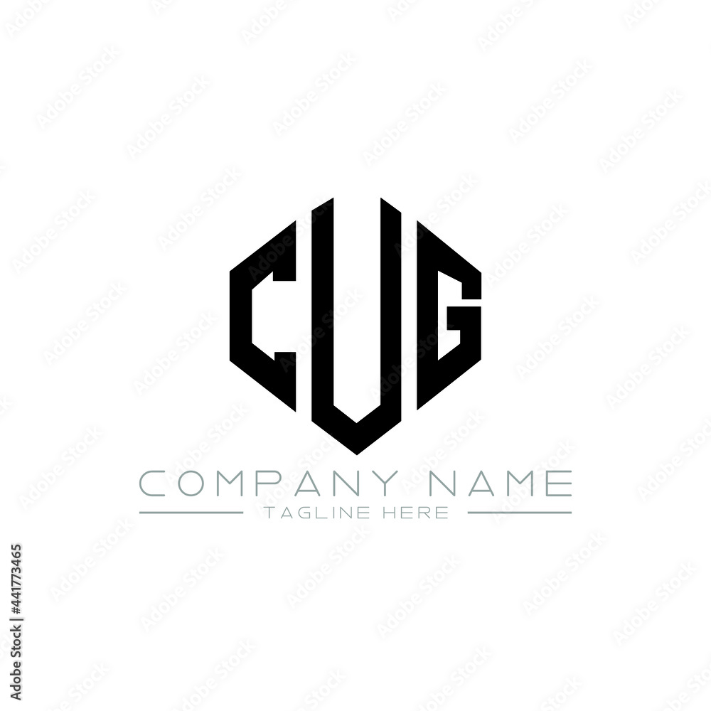CUG letter logo design with polygon shape. CUG polygon logo monogram ...