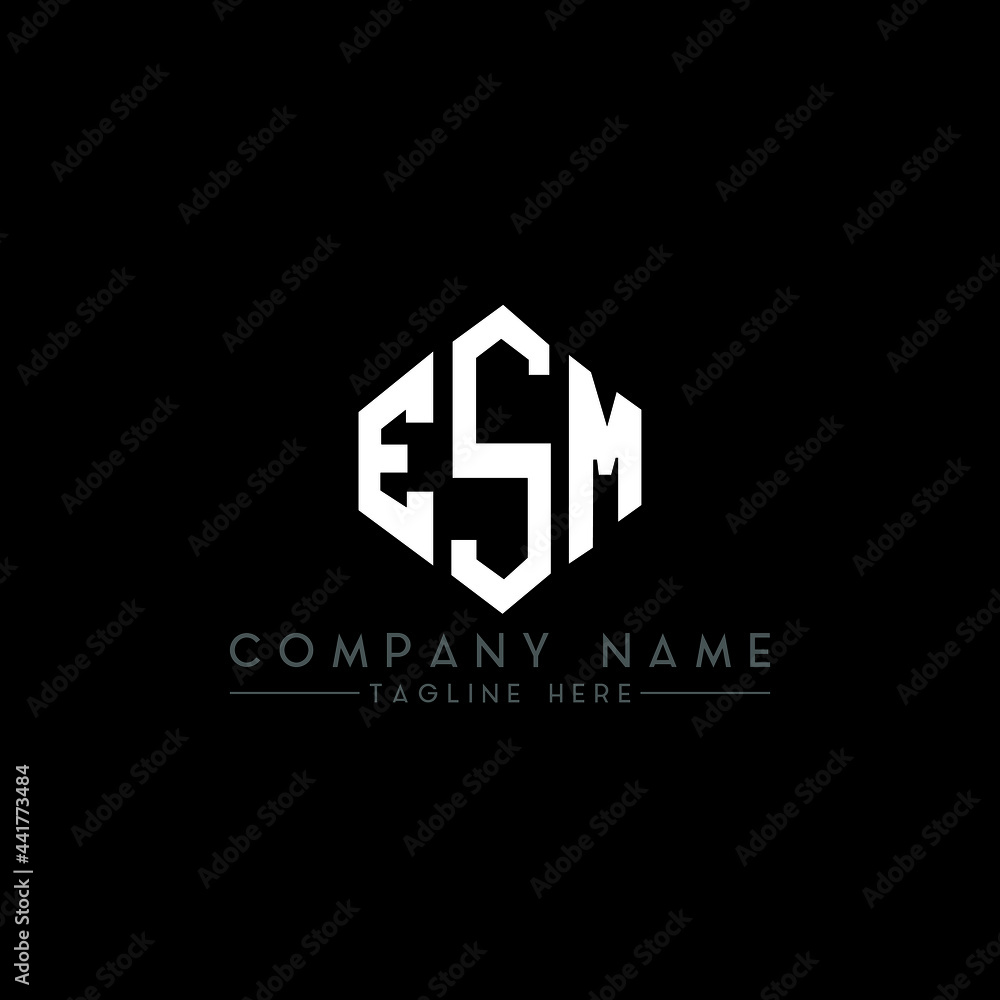 ESM letter logo design with polygon shape. ESM polygon logo monogram ...
