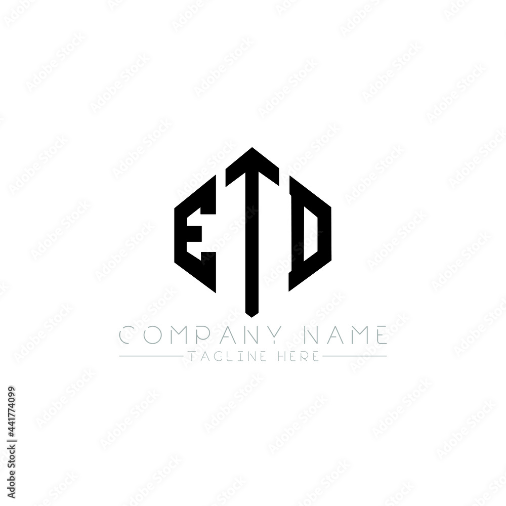 ETD letter logo design with polygon shape. ETD polygon logo monogram ...