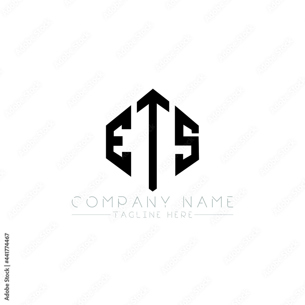 ETS letter logo design with polygon shape. ETS polygon logo monogram ...