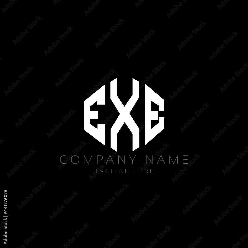 EXE letter logo design with polygon shape. EXE polygon logo monogram ... EXE letter logo design with polygon shape. EXE polygon logo monogram ...