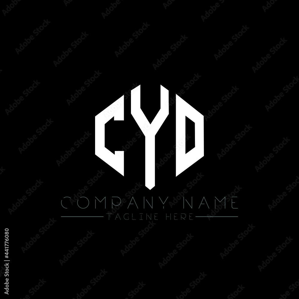 CYO letter logo design with polygon shape. CYO polygon logo monogram ...