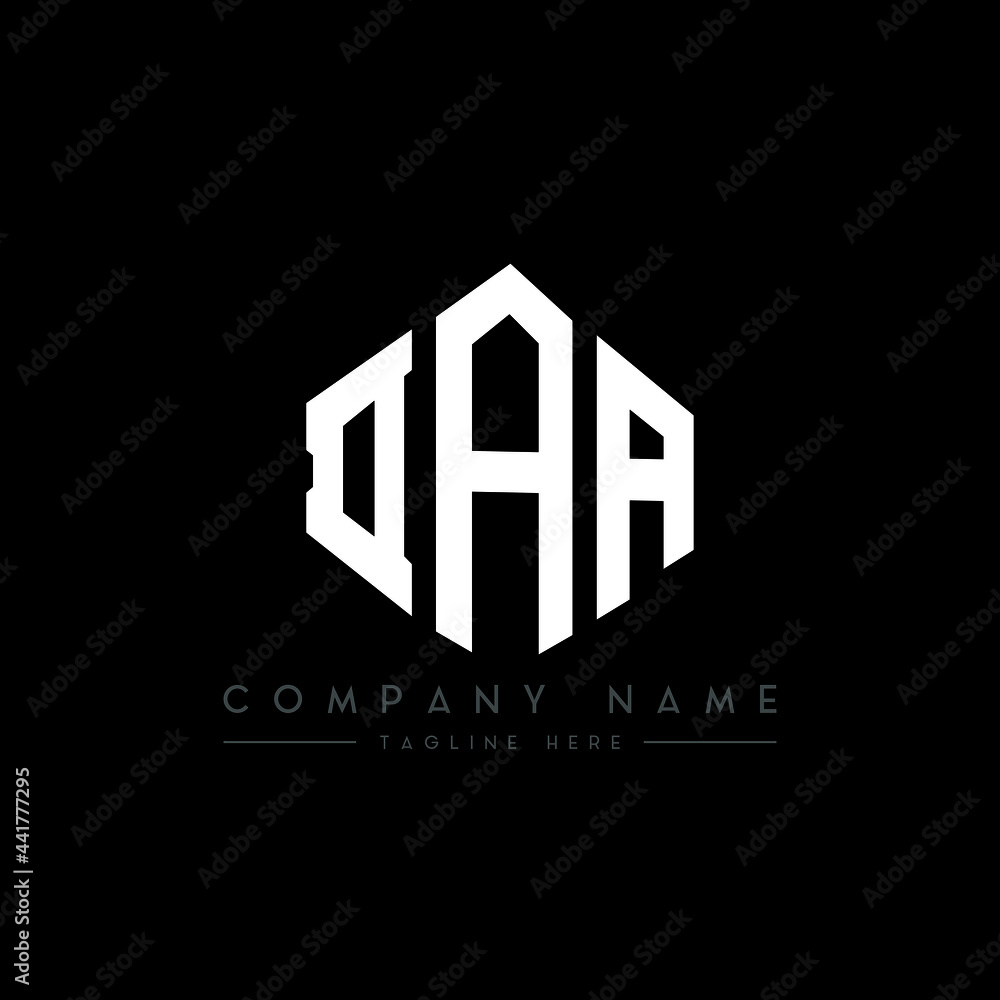 DAA letter logo design with polygon shape. DAA polygon logo monogram ...