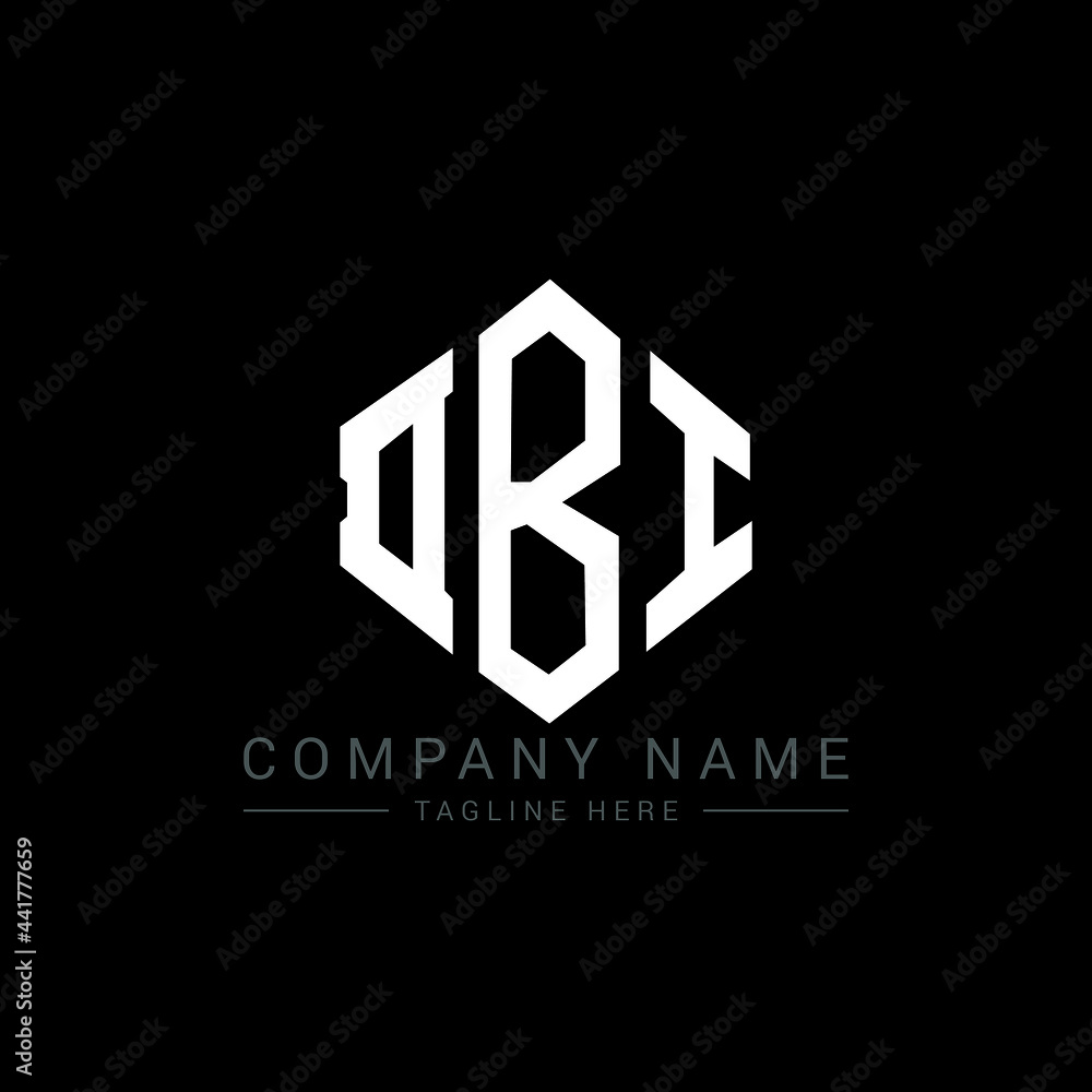DBI letter logo design with polygon shape. DBI polygon logo monogram ...