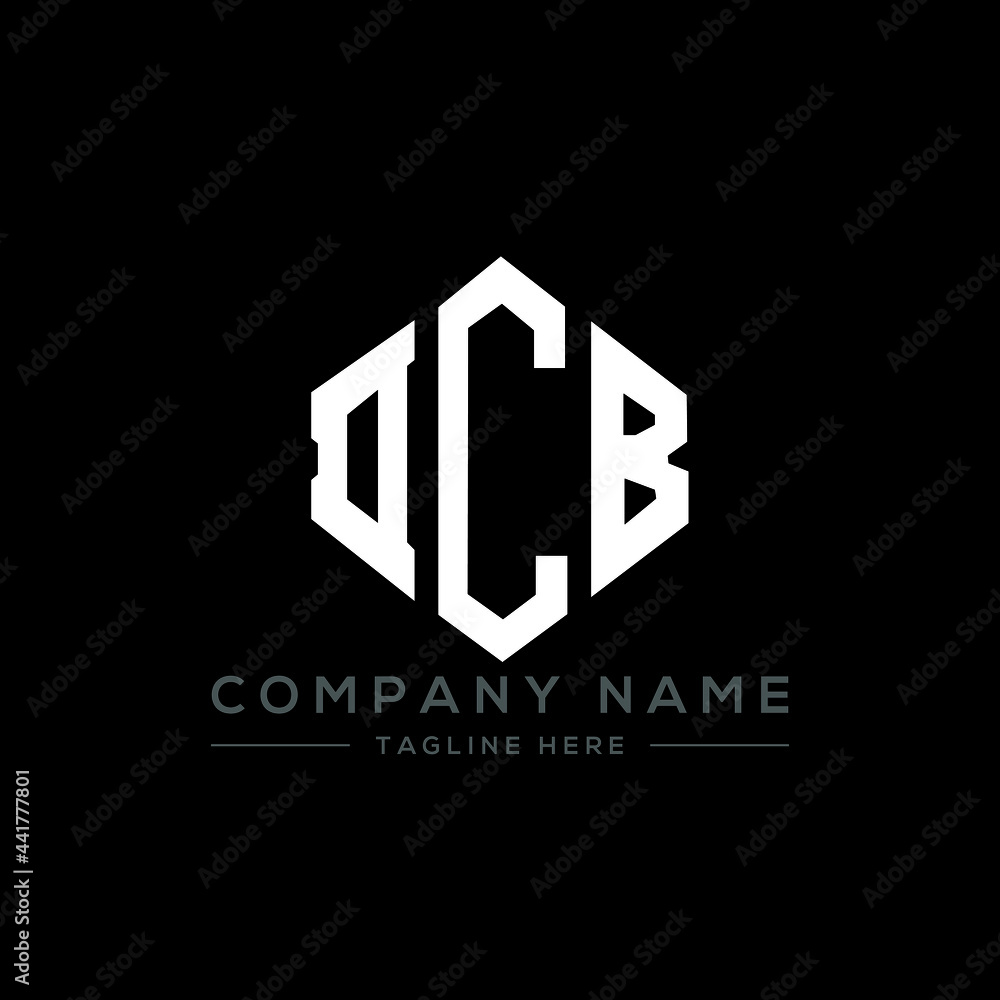 DCB letter logo design with polygon shape. DCB polygon logo monogram ...