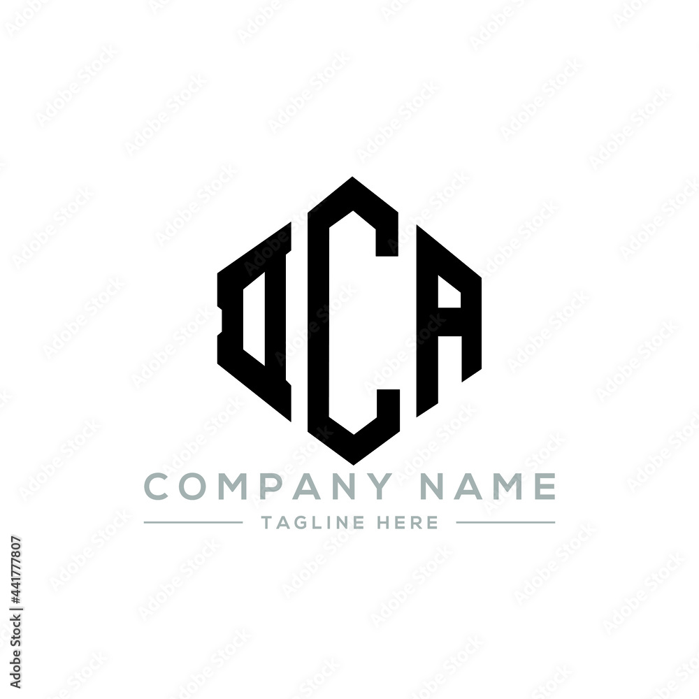 DCA letter logo design with polygon shape. DCA polygon logo monogram ...
