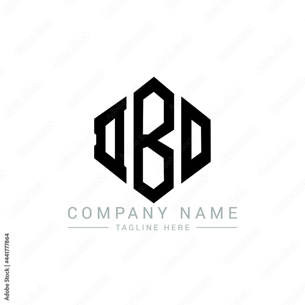 DBO letter logo design with polygon shape. DBO polygon logo monogram ...